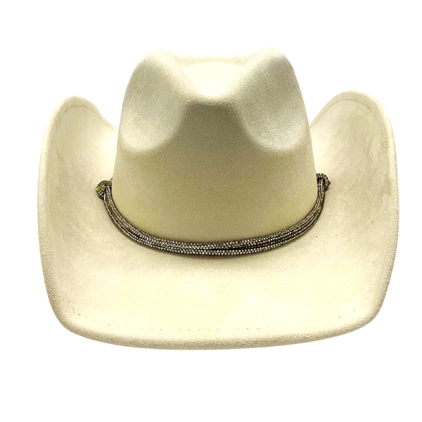 Ivory Rhinestone Rope Cowboy Hat (Each) – Mardi Gras Spot