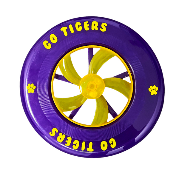 9" LED Light-Up Plastic Go Tigers Purple Frisbee (Dozen) – Mardi Gras Spot