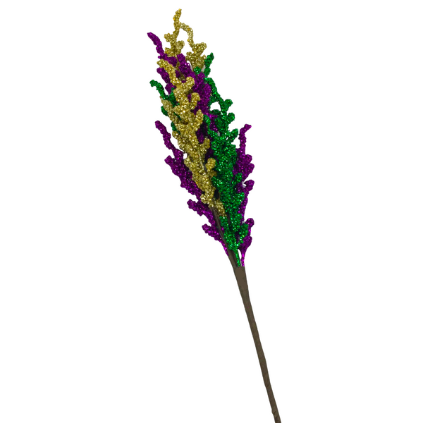 31.5" Purple, Green, and Gold Berry Cluster Spray (Each) – Mardi Gras Spot