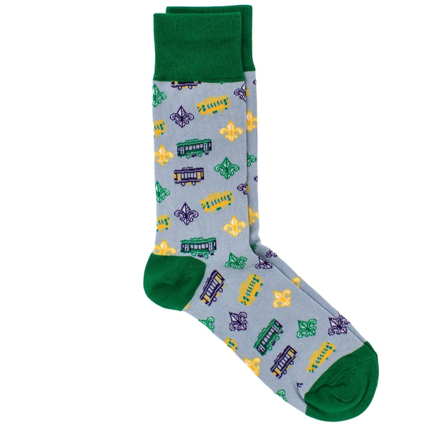 Men's Streetcar Socks (Pair) – Mardi Gras Spot