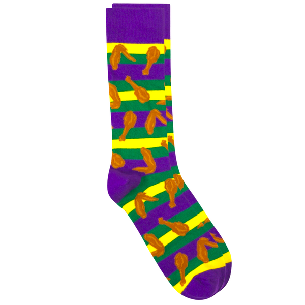 Bonfolk Mardi Gras Fried Chicken Socks (Pair) – Mardi Gras Spot