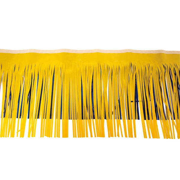 Dark Blue & Spanish Gold Vinyl Fringe 15" X 10' (Pack) – Mardi Gras Spot