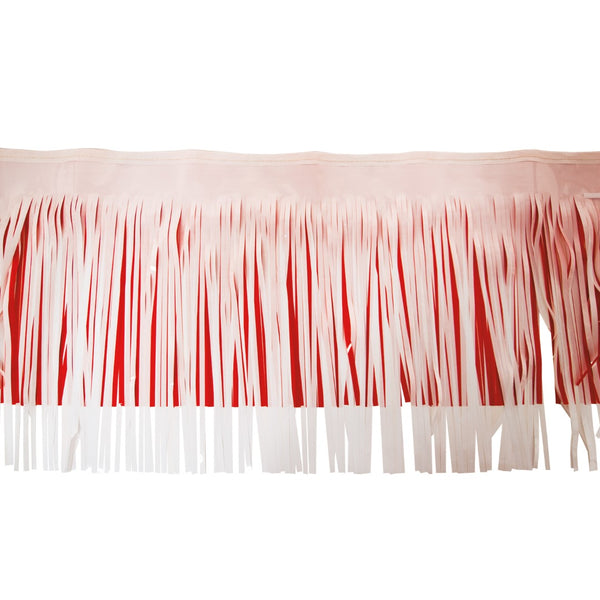 Red & White Vinyl Fringe 15" X 10' (Pack) – Mardi Gras Spot