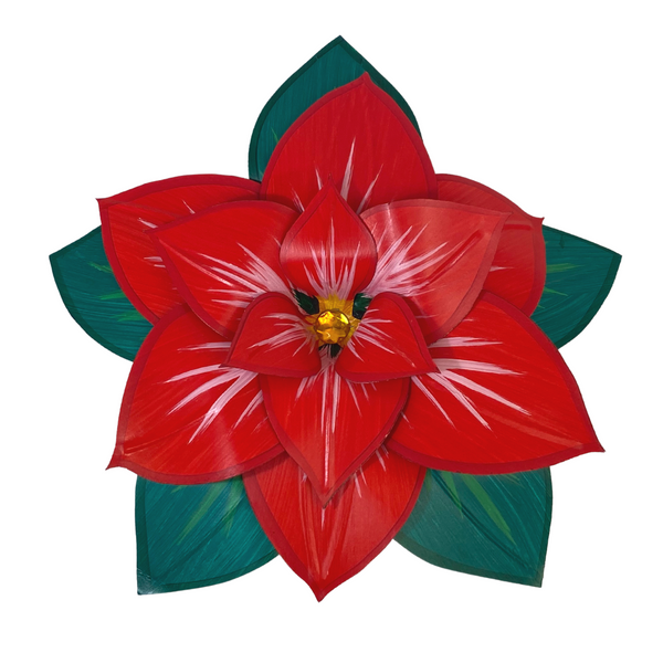 21" Orpheus Poinsettia Signature Flower (Each) – Mardi Gras Spot